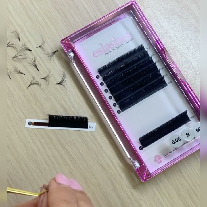 How To Make Volume Lash Fans, Using Easy Fan Lashes - YouTube