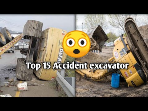 Excavator accident😲 || 😲Crazy excavator accidents - YouTube