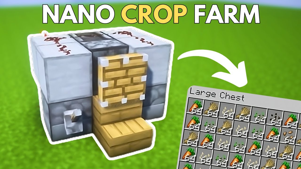 The EASIEST Minecraft Nano Crop Farm 1.21 - YouTube