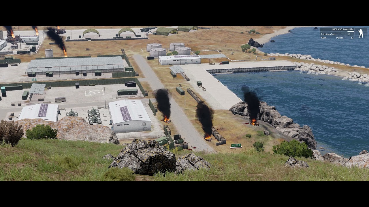 Russian assault on UNSC base (the air phase) Arma Eden editor - YouTube
