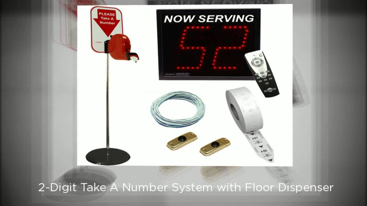 2-Digit Take A Number System with Floor Dispenser - YouTube