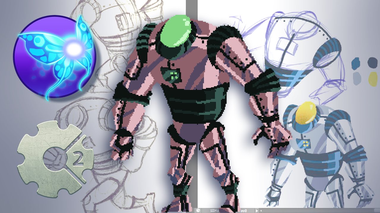 Robot Enemy Creation Commentary: Photoshop to Spriter Pro - YouTube