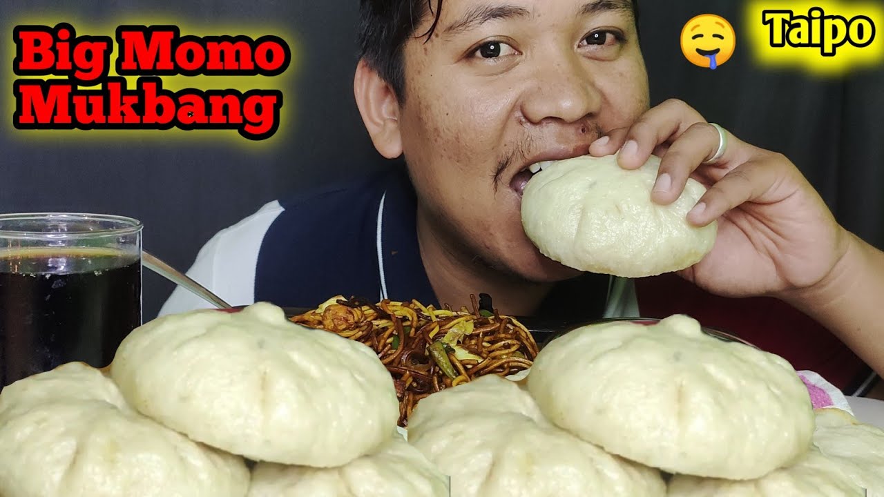 Eating 🤤Chicken Big 🥟🥟momo|Chicken Chowmin|Typo Mukbang - YouTube