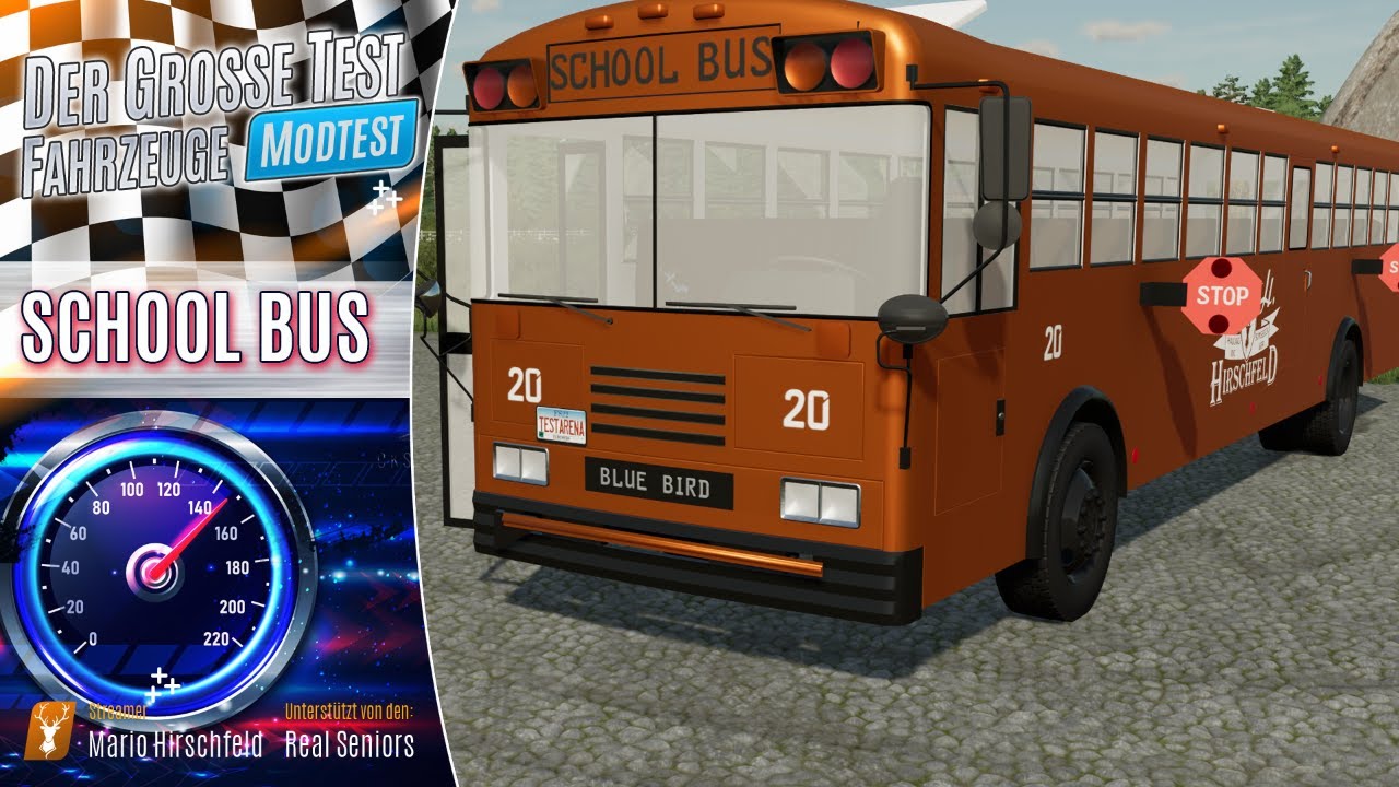 LS22 TEST/ School Bus - EXOT mit Spielereien ... / LS22 Der große ...