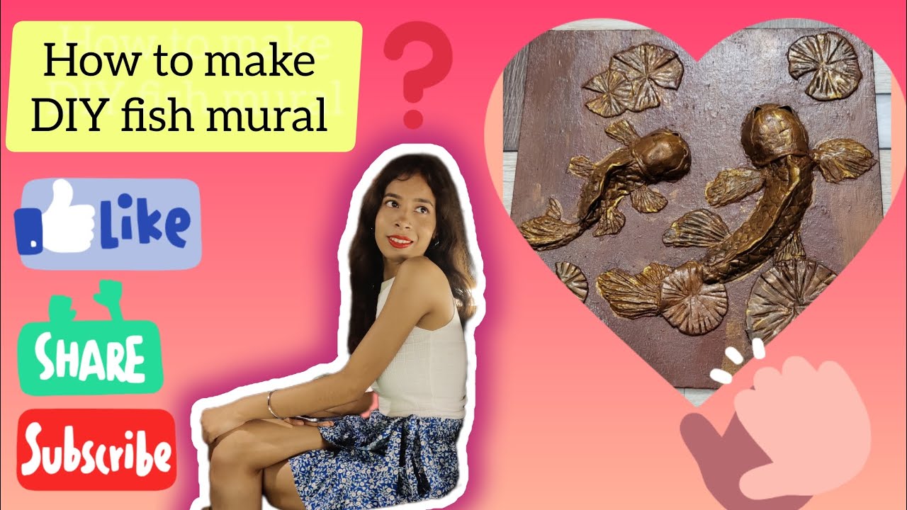 How to make DIY fish mural O #youtubevideo #diy #viral#handmade @hand ...
