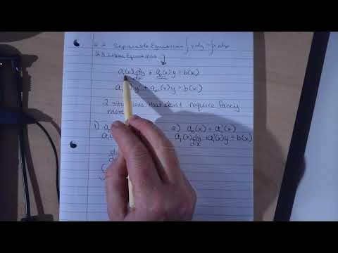 Intro to Linear Equations First Order - YouTube