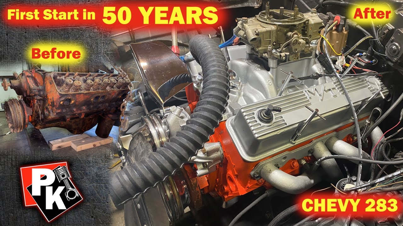 First start in 50 YEARS!!!! CHEVY 283 / 1974 Chevy Nova Build Part 24 ...