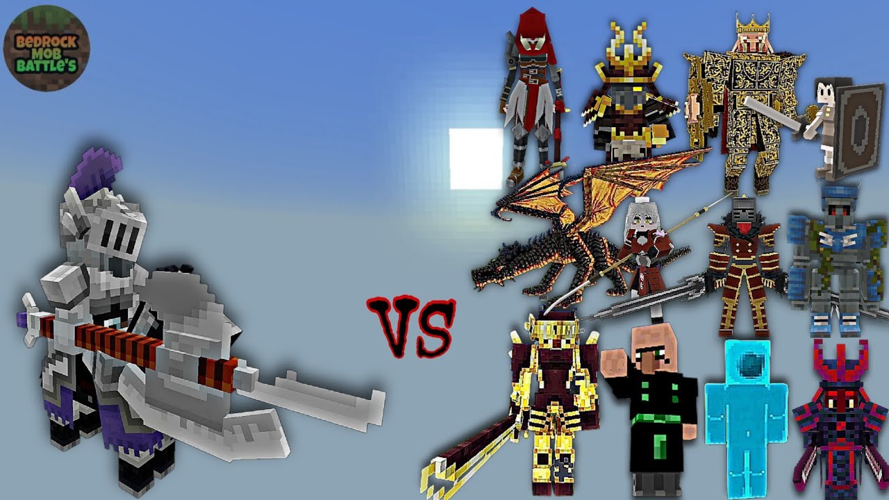Wandering Knight vs Random Bosses | Minecraft Bedrock | Mob Battle ...
