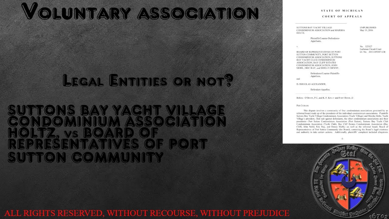 Voluntary Associations - Legal Entities or Not? - YouTube