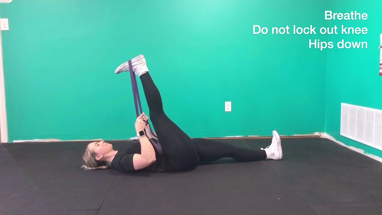 Banded Hamstring Hold - YouTube
