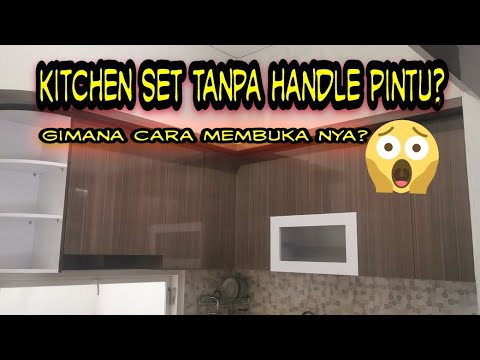 Kitchen set unik tanpa handle pintu - YouTube
