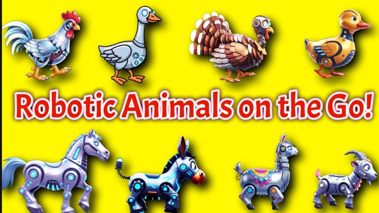 Robotic Animal Sounds Song for Kids Learn Animal Sounds with Robots and ...