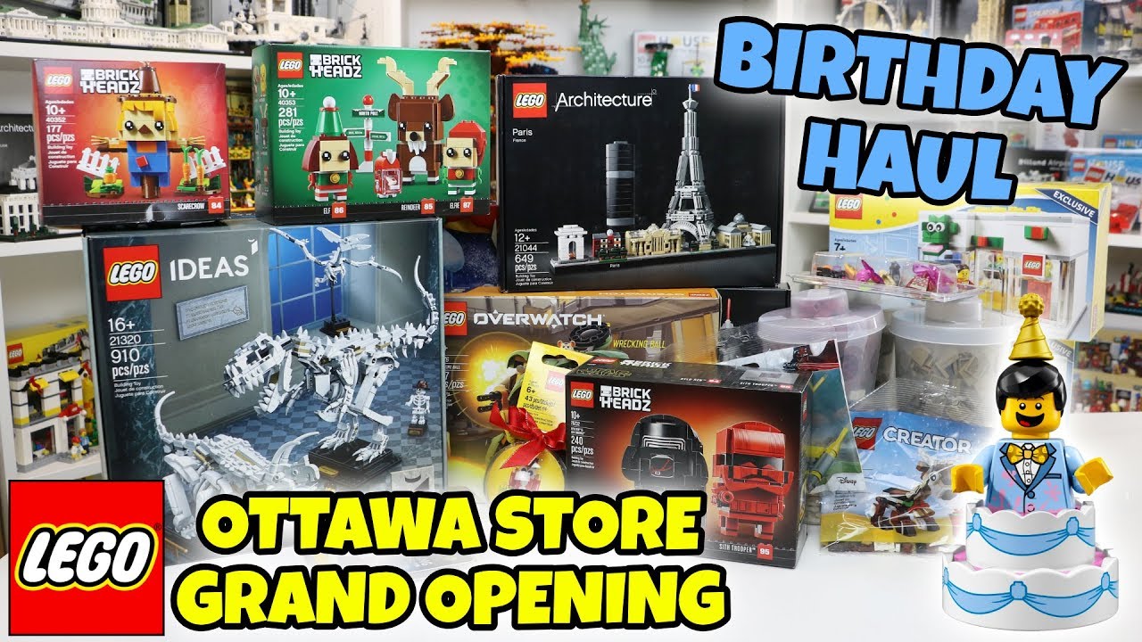 LEGO Store Grand Opening and Birthday LEGO Haul - YouTube
