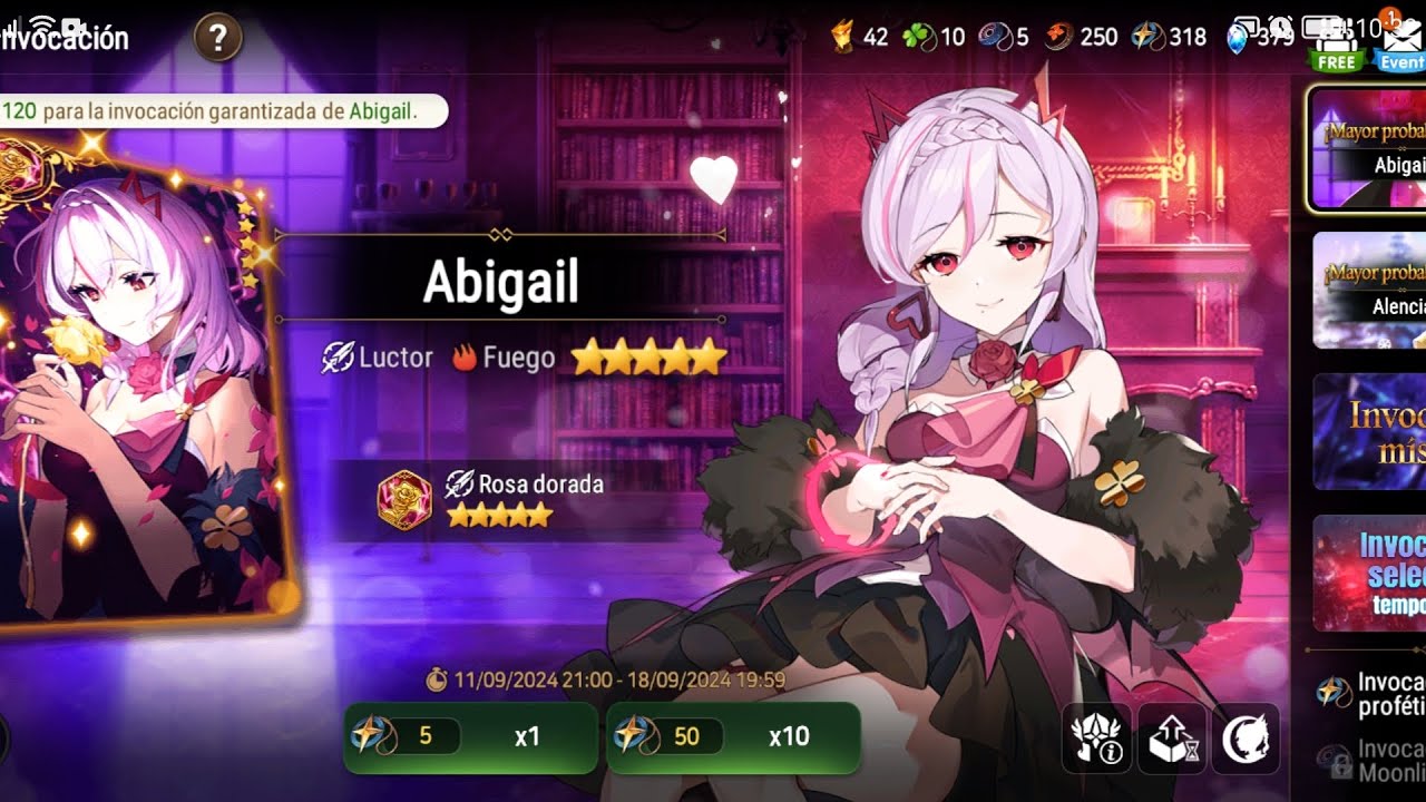 tirando sumons al banner de Abigail en Epic Seven - YouTube
