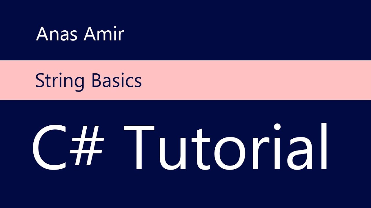 Net C Programming String Basics Youtube