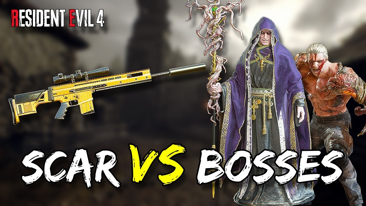 Max Level SCAR vs ALL BOSSES in Resident Evil 4 | Professional ...