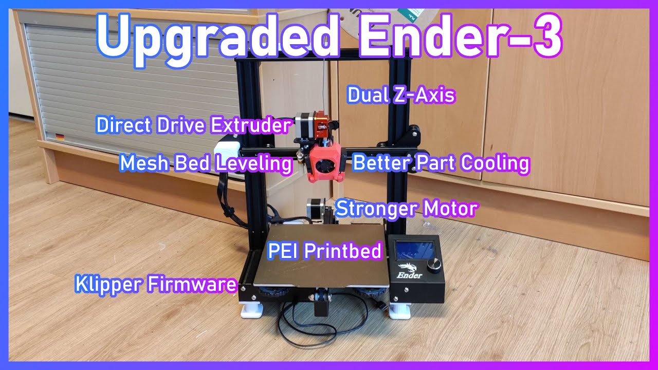 Upgrading the 80 Euro 3D Printer | Ender-3 CMD-Edition - YouTube