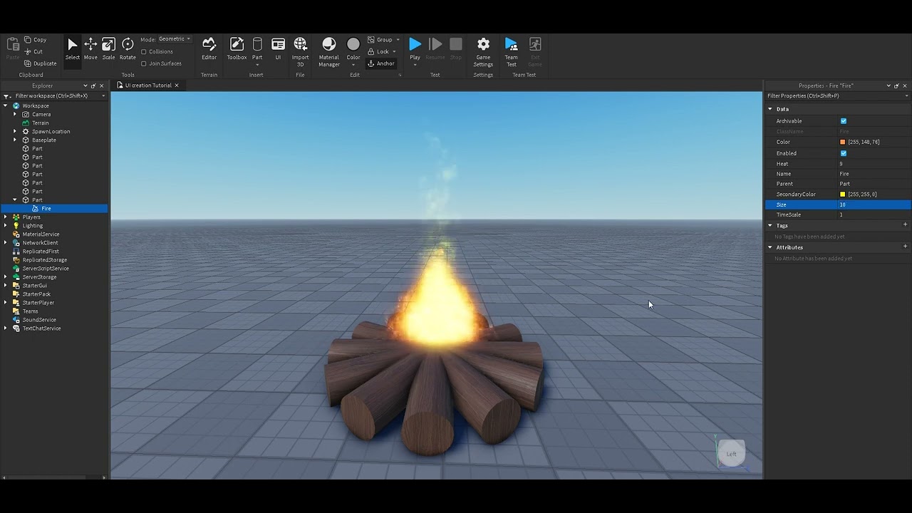 Roblox Studio - How to make Fire and Smoke Part 1 - YouTube