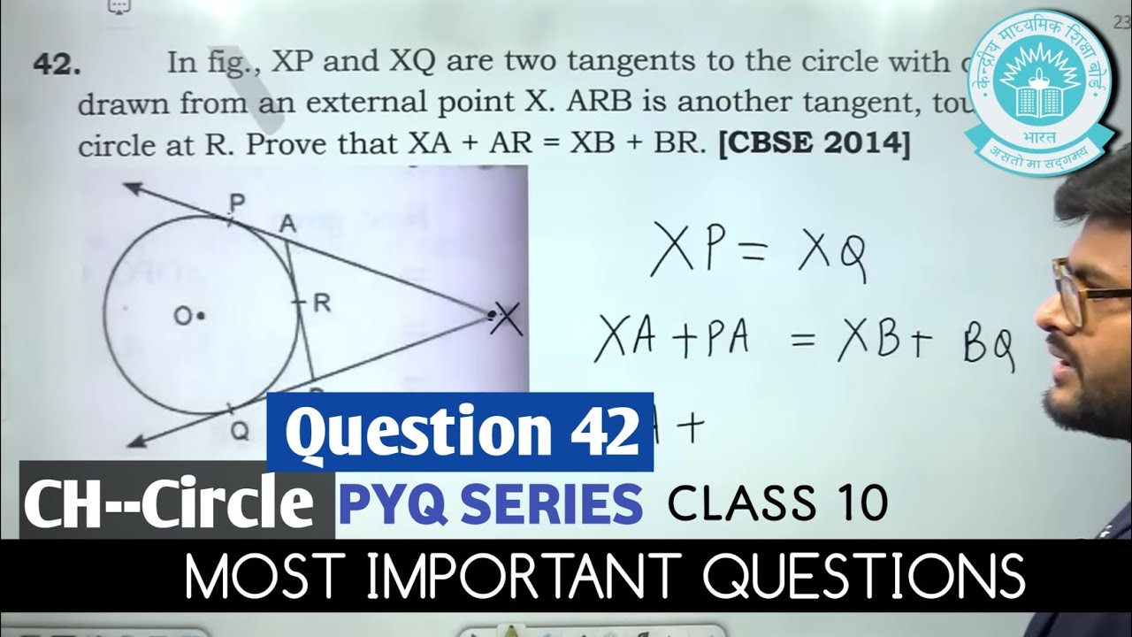 In fig., XP and XQ are two tangents to the circle with centre O, drawn ...