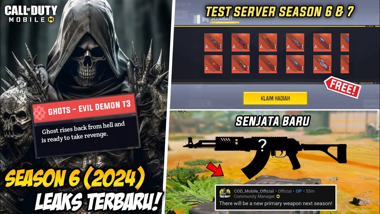 Season 6 (2024) senjata baru + mythic ghost & test server terbaru codm ...