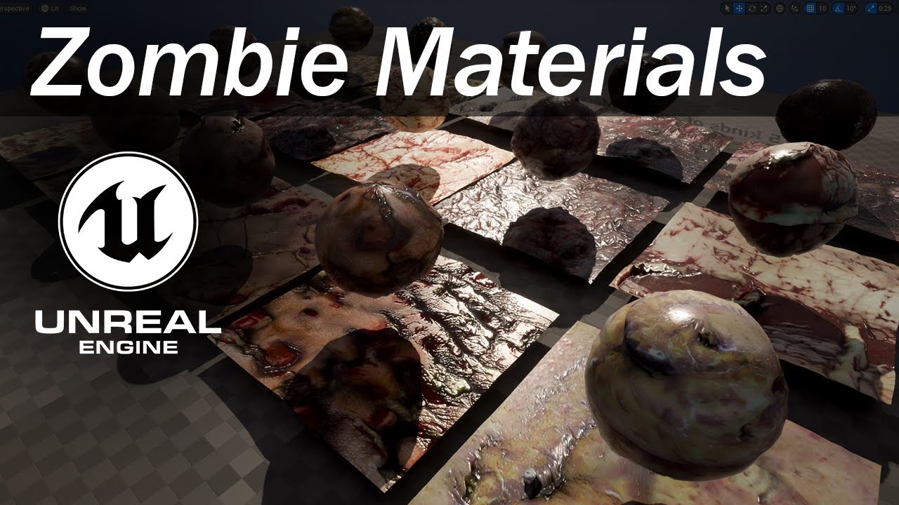Unreal Zombie horror Material - YouTube