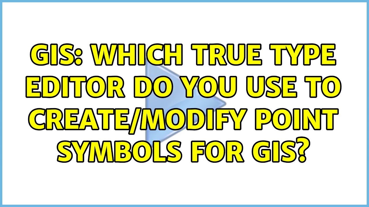 GIS: Which true type editor do you use to create/modify point symbols ...