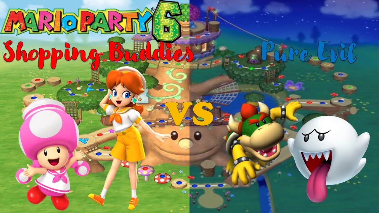 Mario Party 6 - Toadette and Daisy vs Boo and Koopa Kid - Towering ...