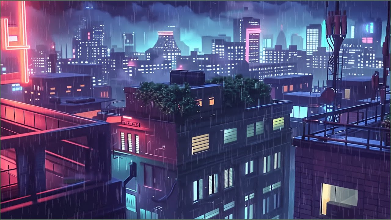 Lofi Hip Hop Beats Chill Rain ☔️ Lo-fi Town 🏙️ Lofi Mix [ Beats To ...