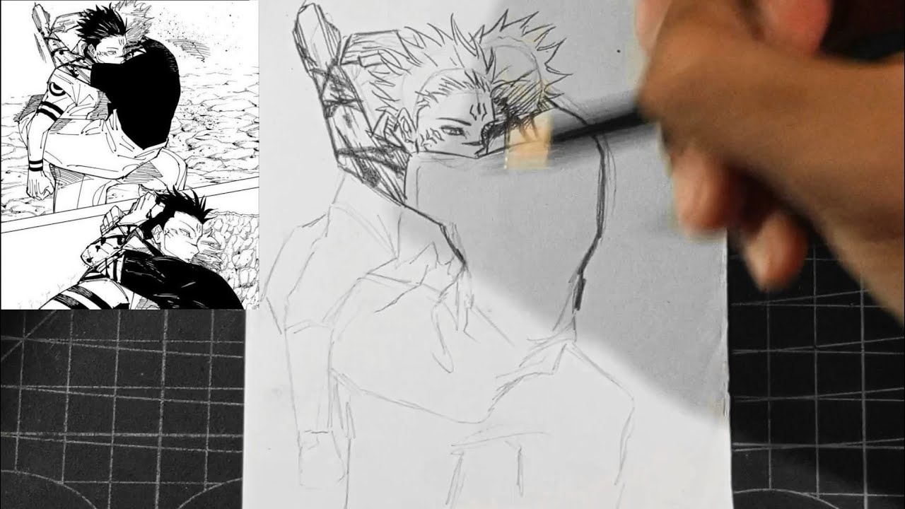 How To Draw Sukuna Gets A Hug From Gojo - Jujutsu Kaisen - YouTube