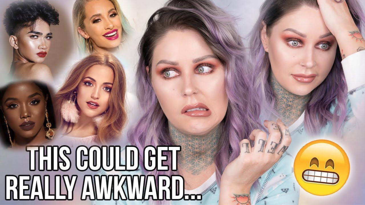 AH GEEZ...FULL FACE REVIEWING & USING ONLY BEAUTY GURU'S COLLABS - YouTube