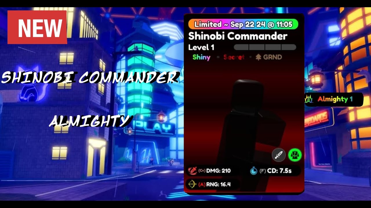 NEW Anime Defender Almighty Shiny Shinobi Commander Leaderboard Season ...