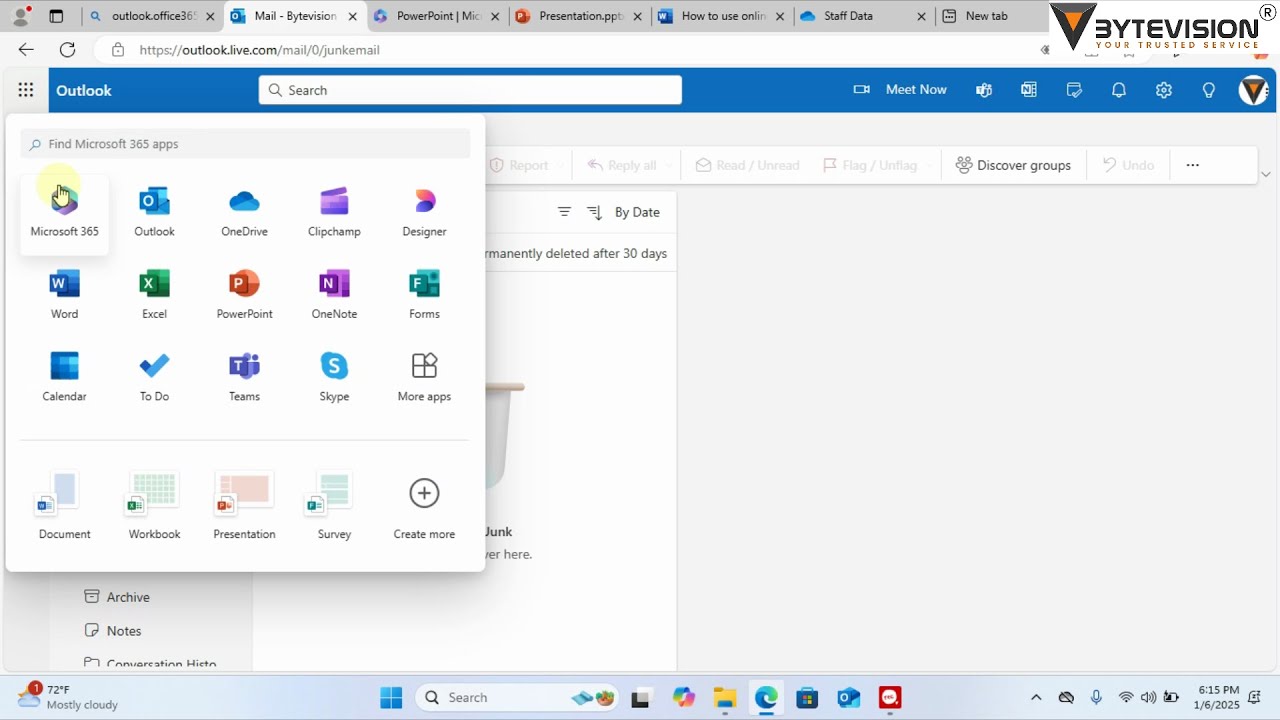How to use Microsoft Online Apps| Outlook | Excel | Word | PowerPoint ...