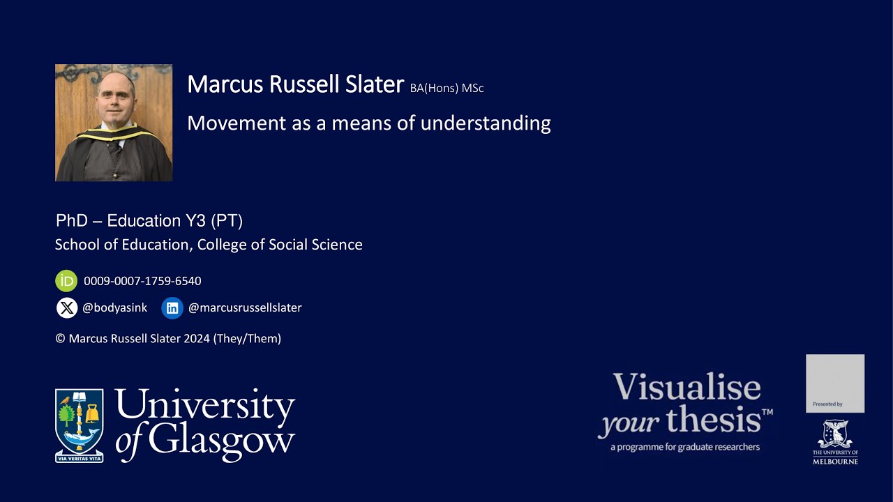 Marcus Russell Slater - Movement as a means of understanding - YouTube