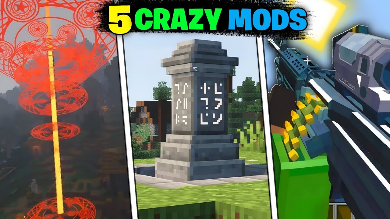 🔥 5 CRAZY Mods You MUST Try in MCPE/BE! (Guns, Animation &More!) - YouTube