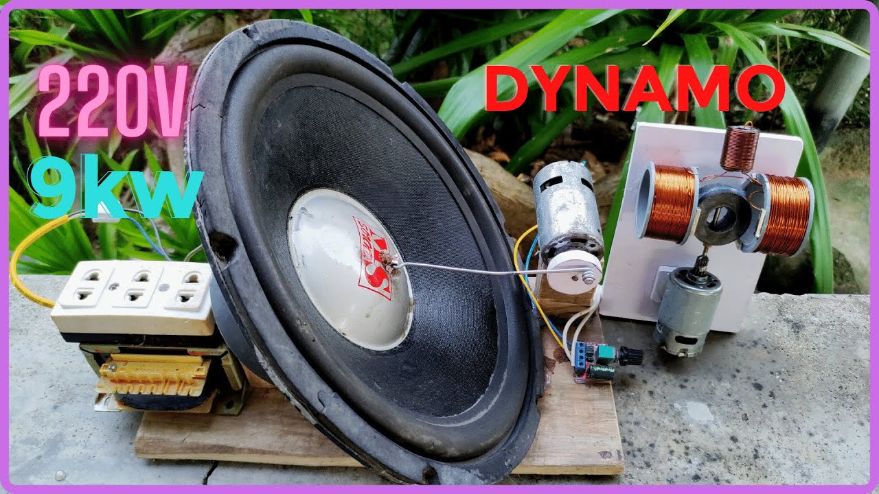 I Turned My Speaker Into a 220V 9KW Generator | Speaker Electric ...
