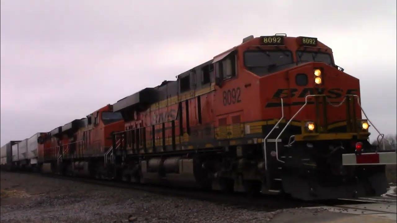 Westbound BNSF “Z” Glides Downhill Over the Marsh Rd Crossing Outside Chana, IL!! January 31st ...