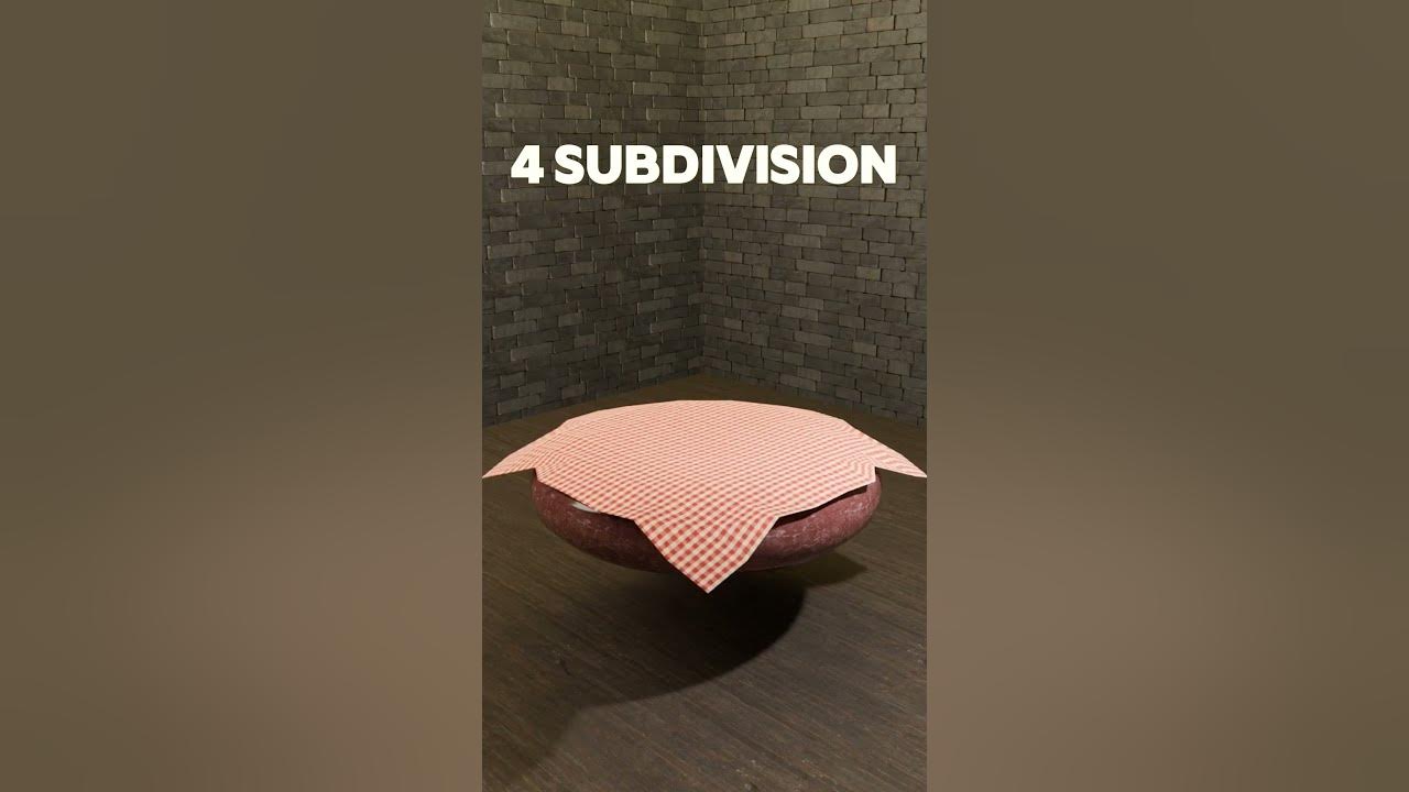 1 to 6 subdiv cloth animation - YouTube