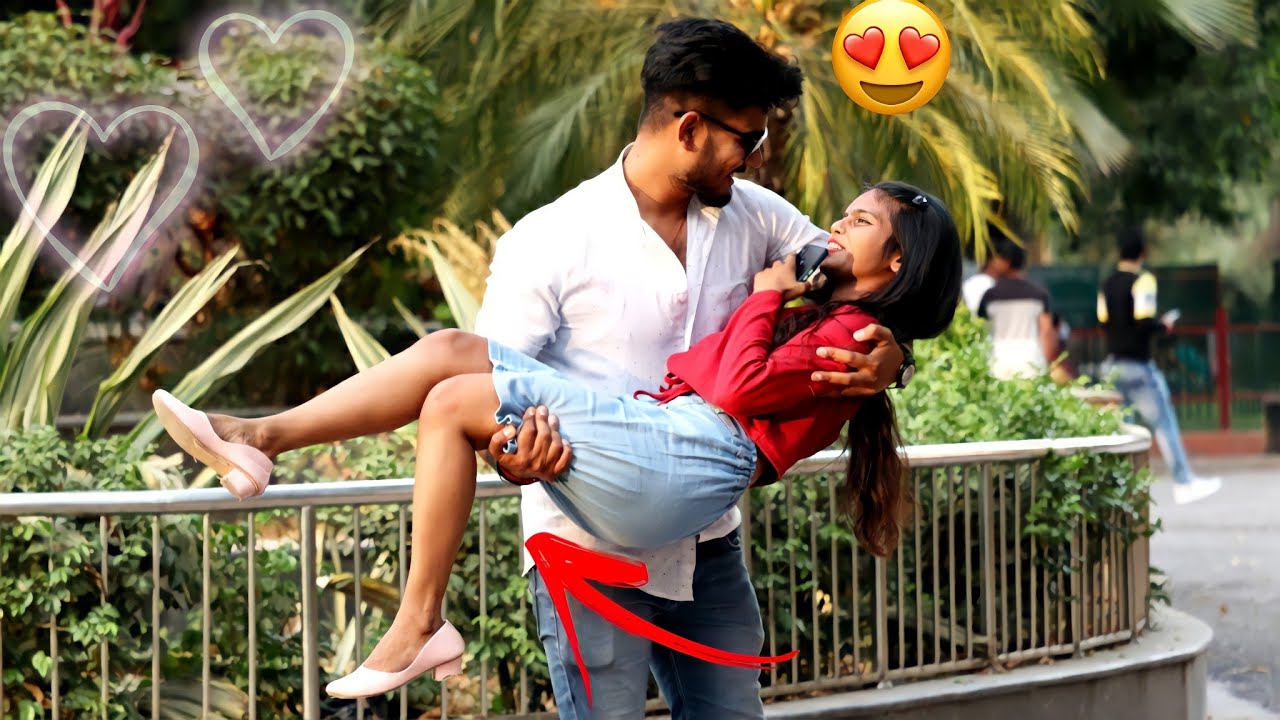 hugging and rolling prank on cute girl's 😜||epic reaction🙈|| First time ...