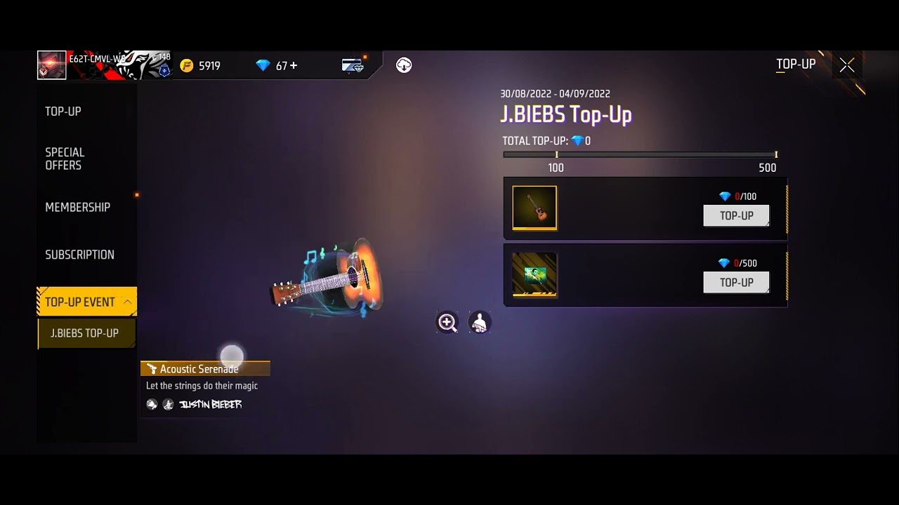 New top up update in ff - YouTube