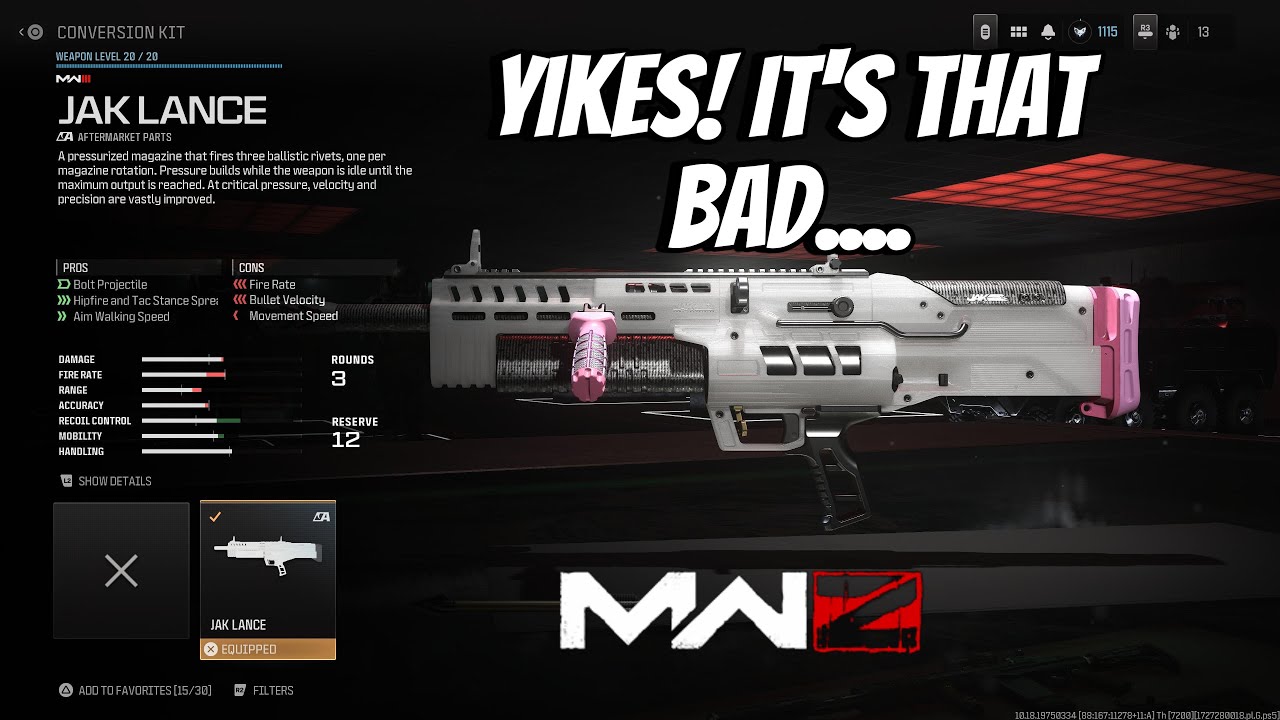 MW3 ZOMBIES - NEW* S06 WEEK 2 CHALLENGE JAK LANCE CONVERSION KIT - YouTube
