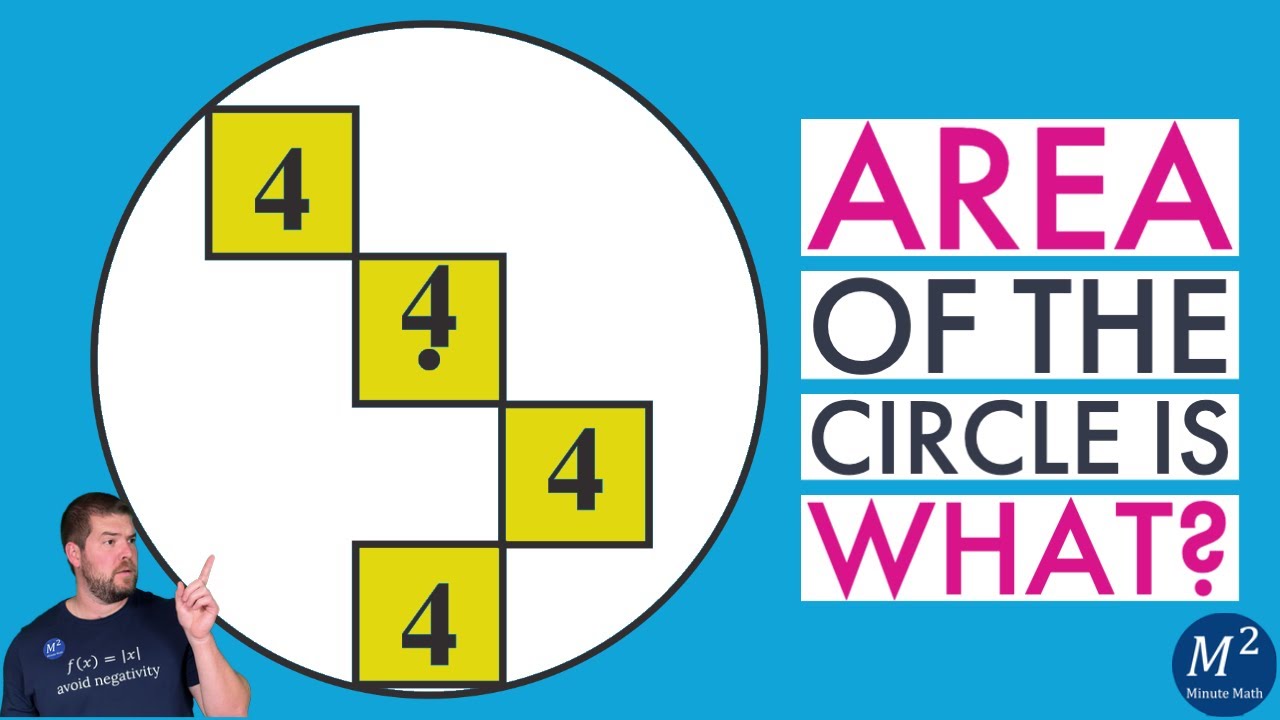 What?!?! 4 Squares in a Circle and YOU Can Calculate the Area? | Minute ...