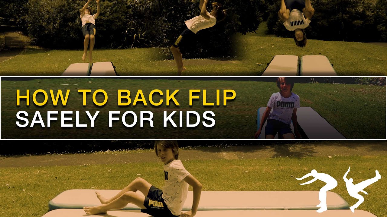 How To Back Flip Safely For Kids - YouTube