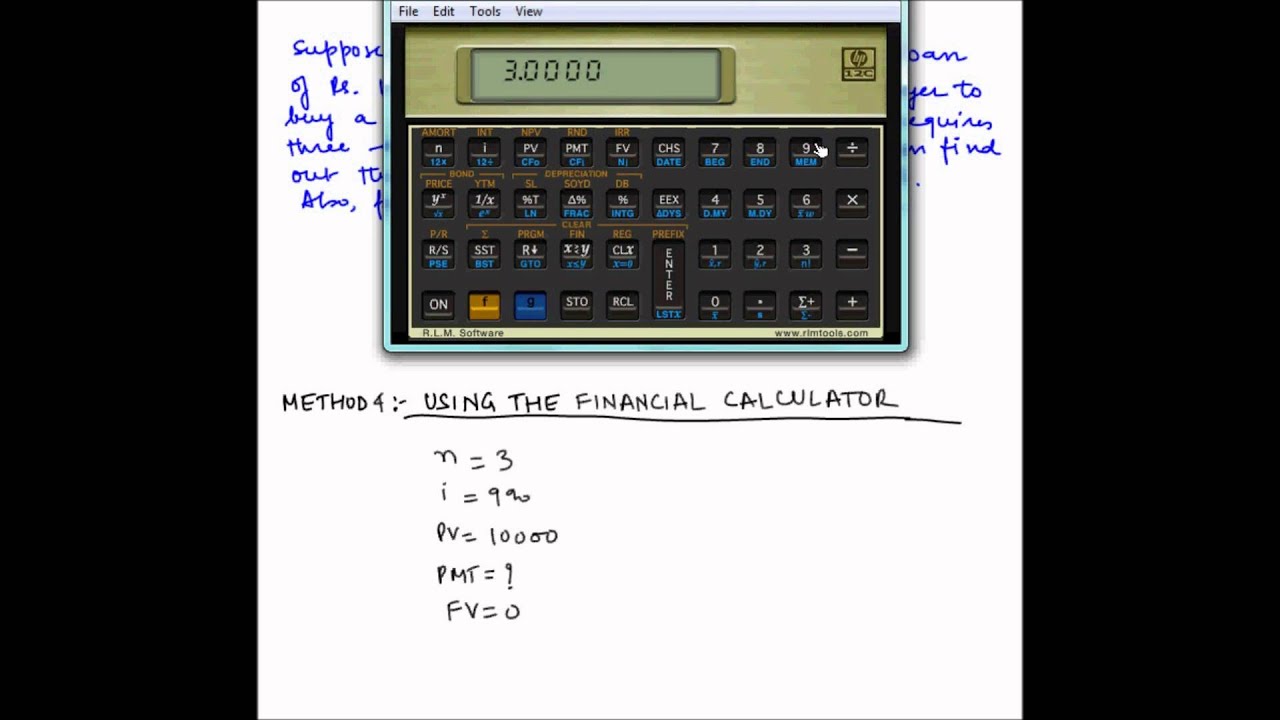 Loan amortization - Example 5 - YouTube