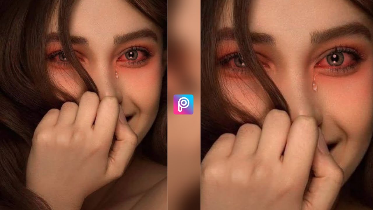 Red Eye Photo Editing in PicsArt || Sad Photo Editing || Sad Photo ...