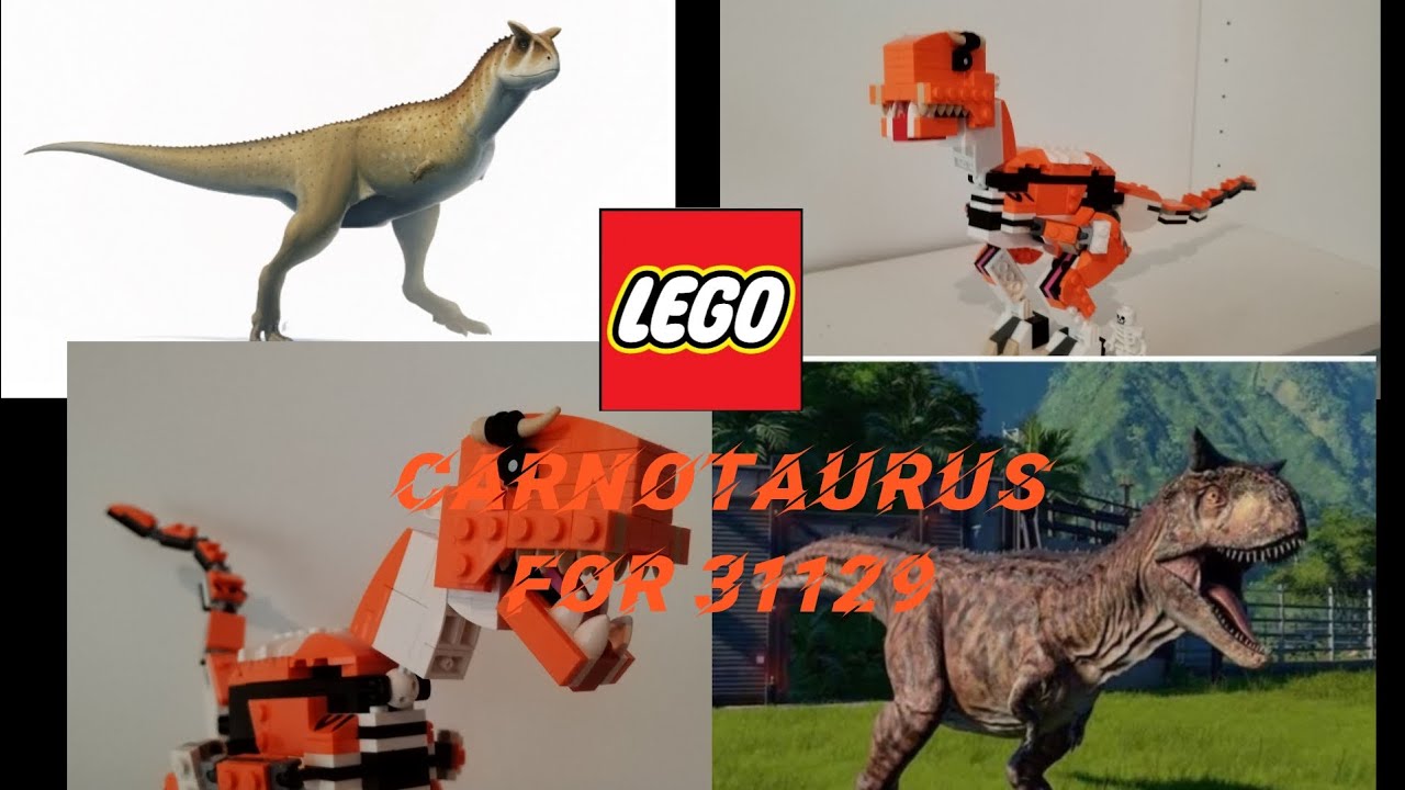 Lego creator alternate build carnotaurus for 31129 - YouTube