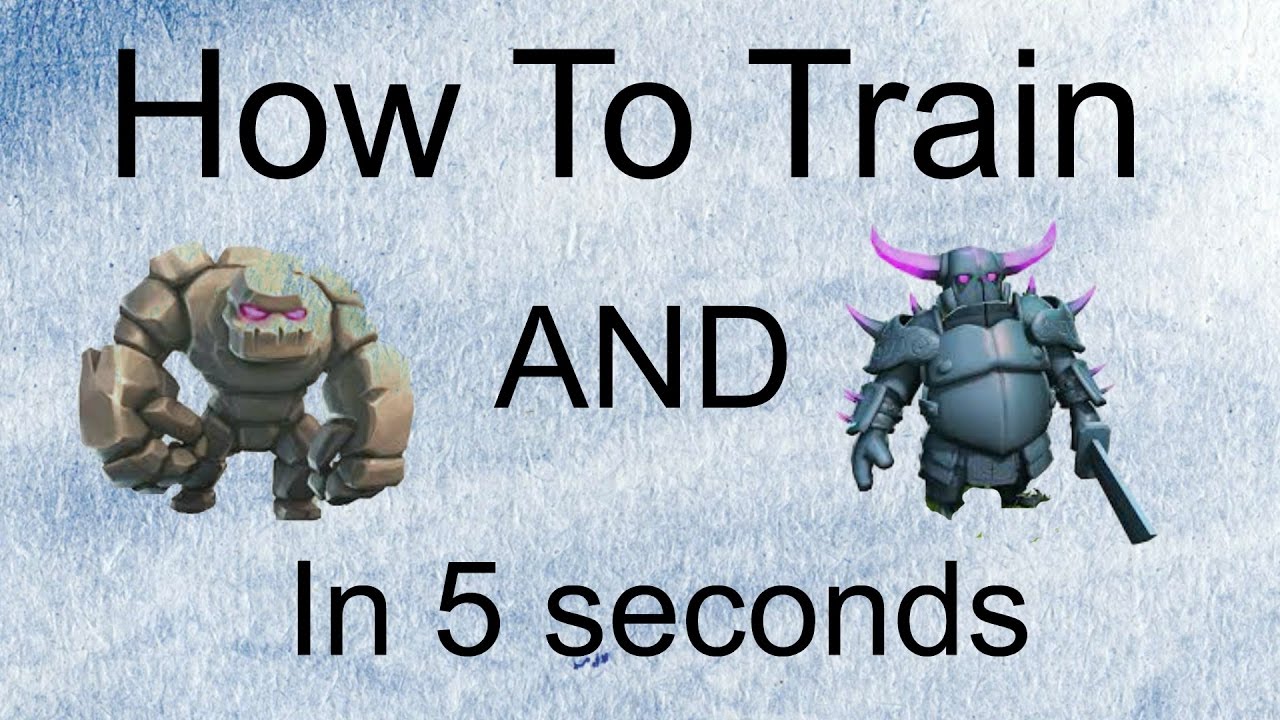 Clash Of Clans-Train Your Troops Fast | How to Train troops in 5 ...