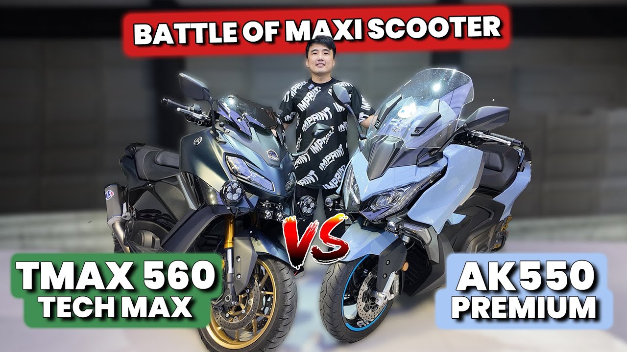Yamaha TMAX Techmax 560 vs Kymco AK550 Premium | Comparison - YouTube