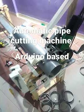 home made automatic pvc pipe cutting machine using a arduino uno a cnc controller - YouTube