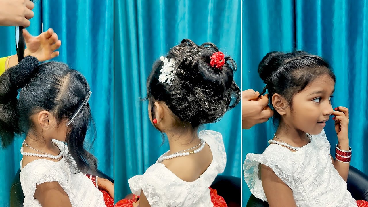 Simple & Cute Party Wear Hairstyle For Medium Hair | Easy Party ...