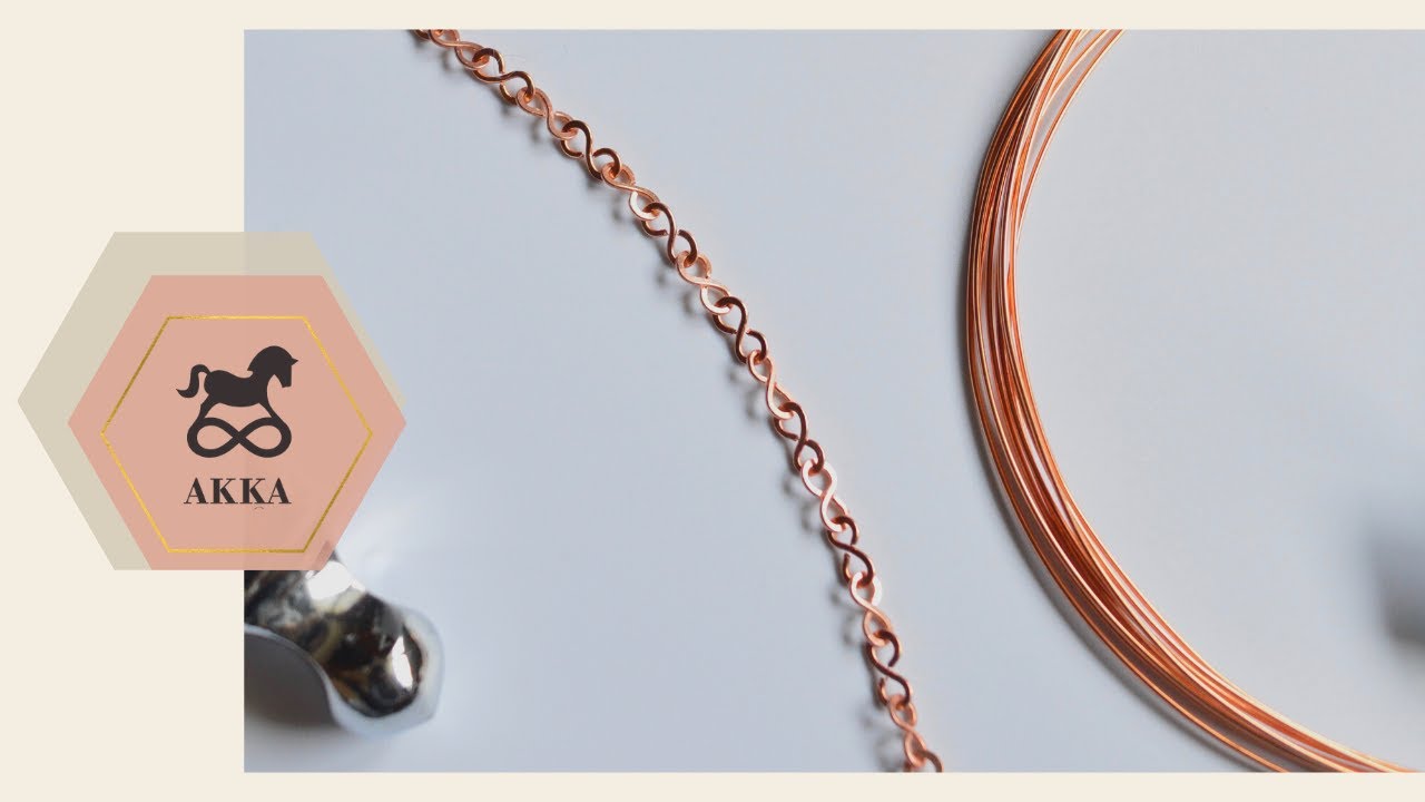 DIY Simple Copper Chain Tutorial/ Wire Wrapping Technique/ Beginner ...